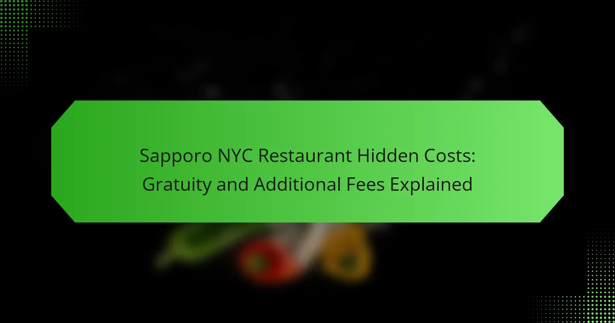 Sapporo NYC Restaurant Hidden Costs: Gratuity and Additional Fees ...